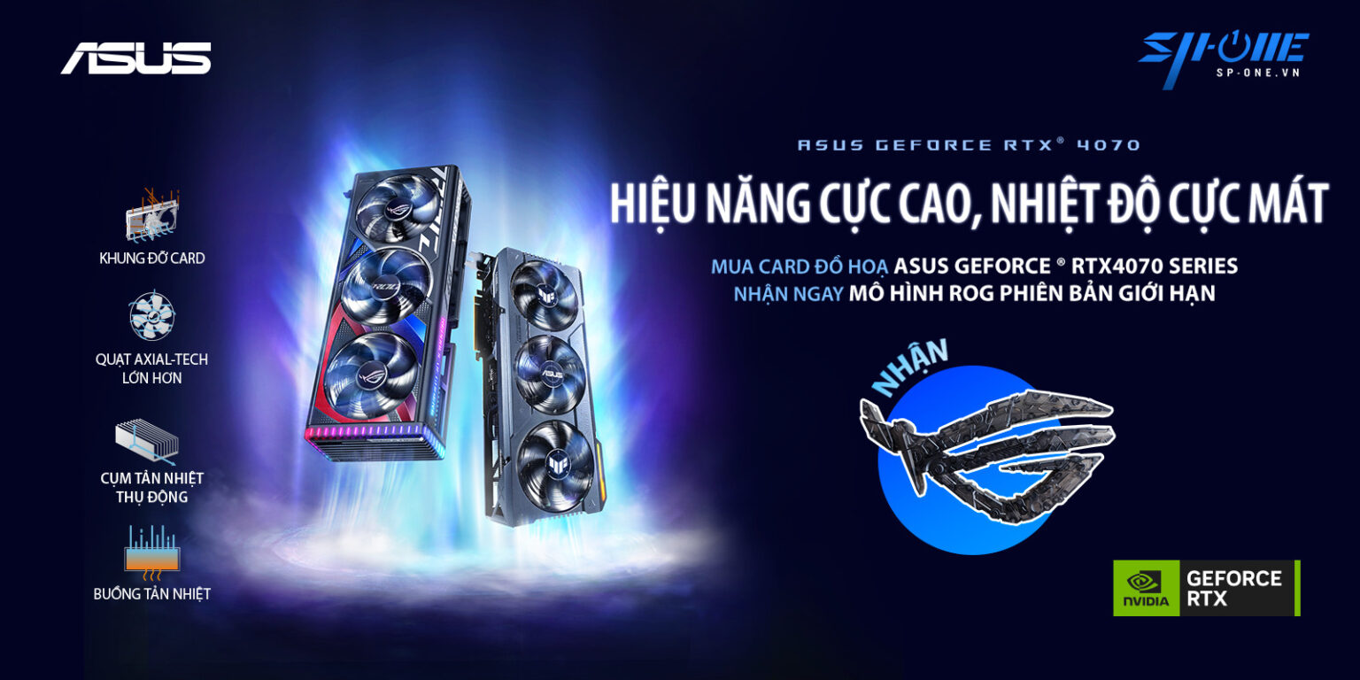 [ASUS ROG RTX4070 SERIES] HIỆU NĂNG CỰC CAO – NHIỆT ĐỘ CỰC MÁT Giá tốt ...